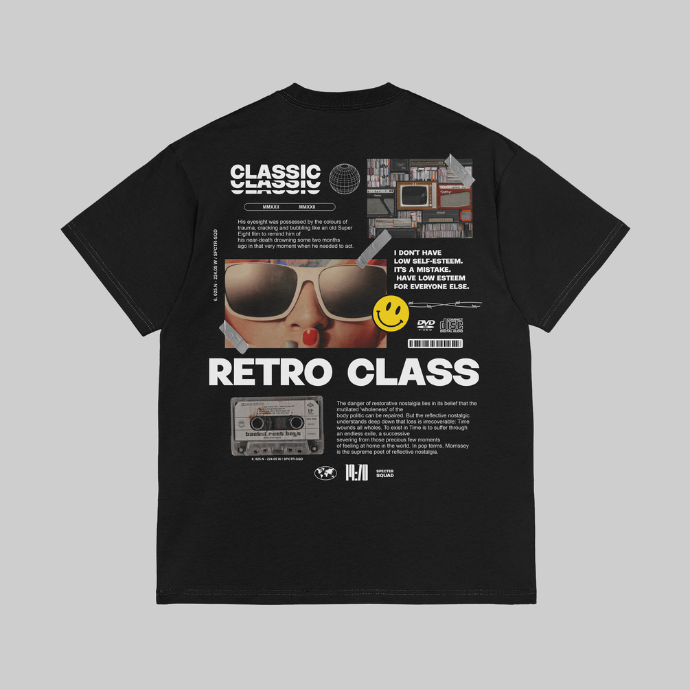 Premium RETRO CLASS Design Oversized T-Shirt Mockup