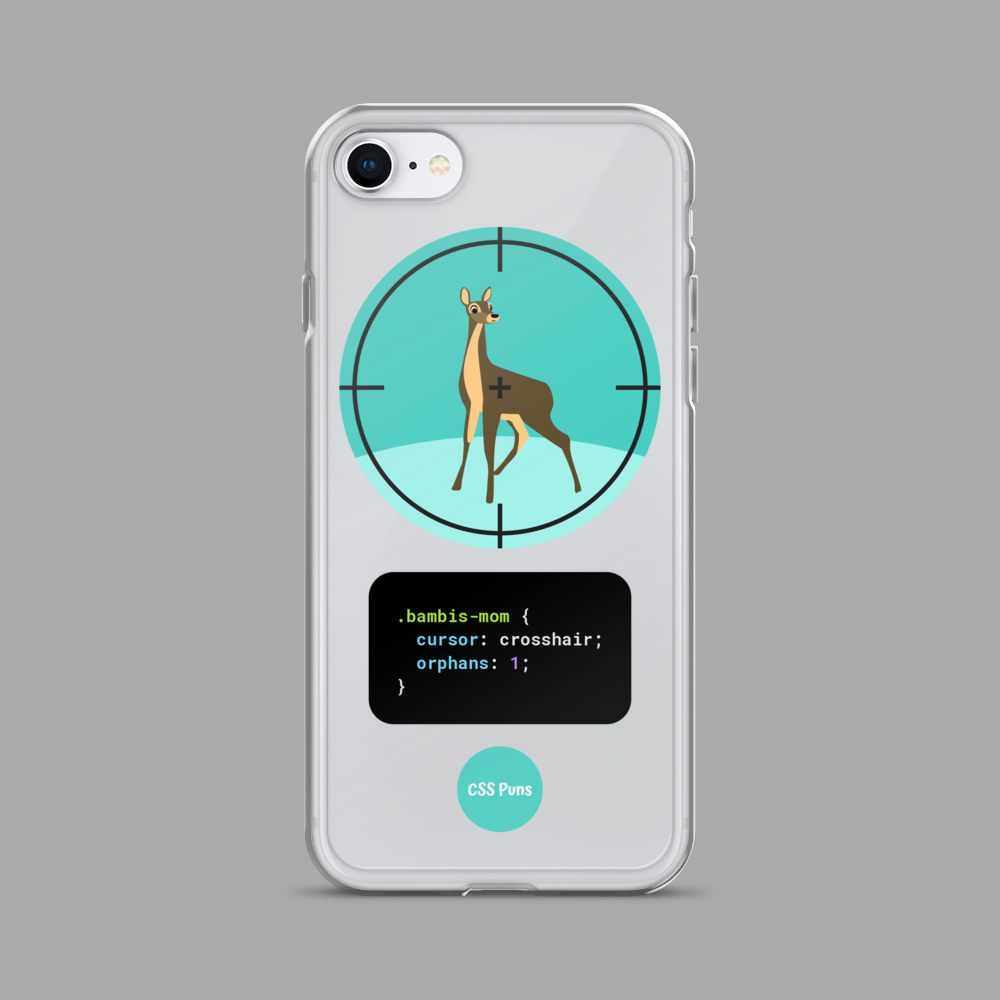CSS Puns - Bambis Mom - iPhone Case