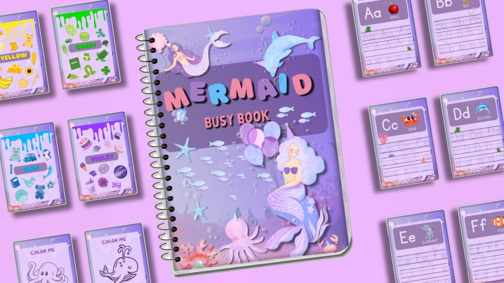 BUSY BOOK - mermaid themed- for kids
