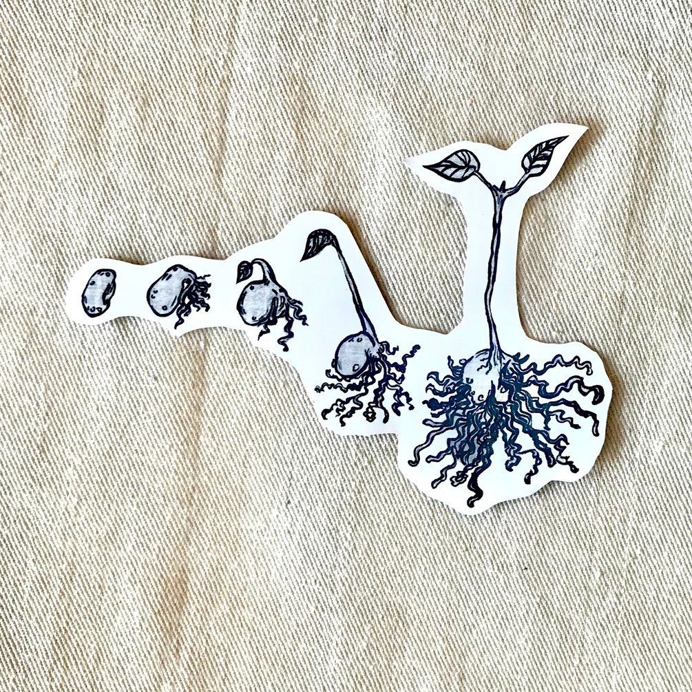 growing seed STICKER