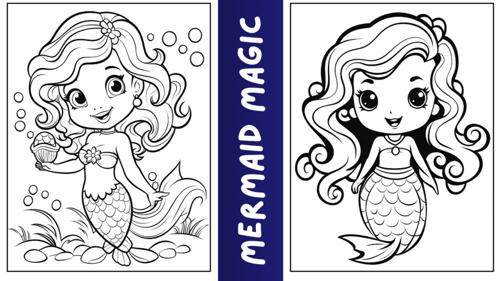 MERMAID MAGIC: 100 ENCHANTING COLORING PAGES FOR KIDS