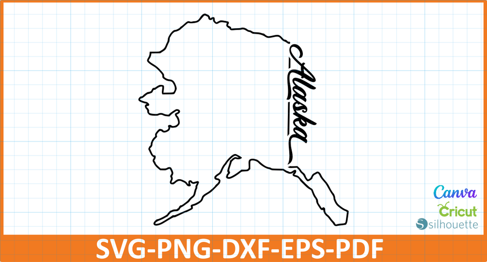 Alaska State SvG,PnG,DxF,EpS,PdF file,Ready for Canva,Cricut,Silhouette ...