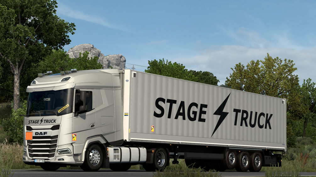 STAGE † TRUCK combo skin for Krone (dry liner) and DAF XG 2021. ETS2
