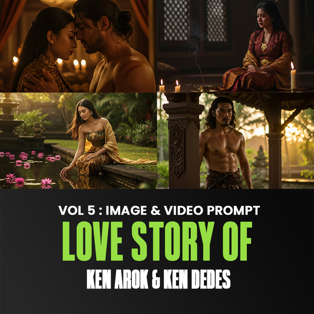 Image & Video Prompt Love story of ken arok & ken dedes
