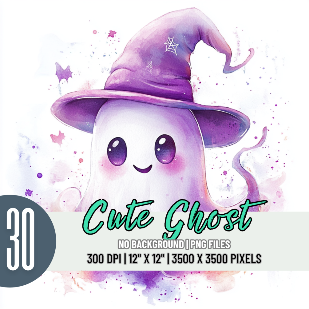 Cute ghost PNG Bundle, Halloween, sublimation design, bougie, bougie ...