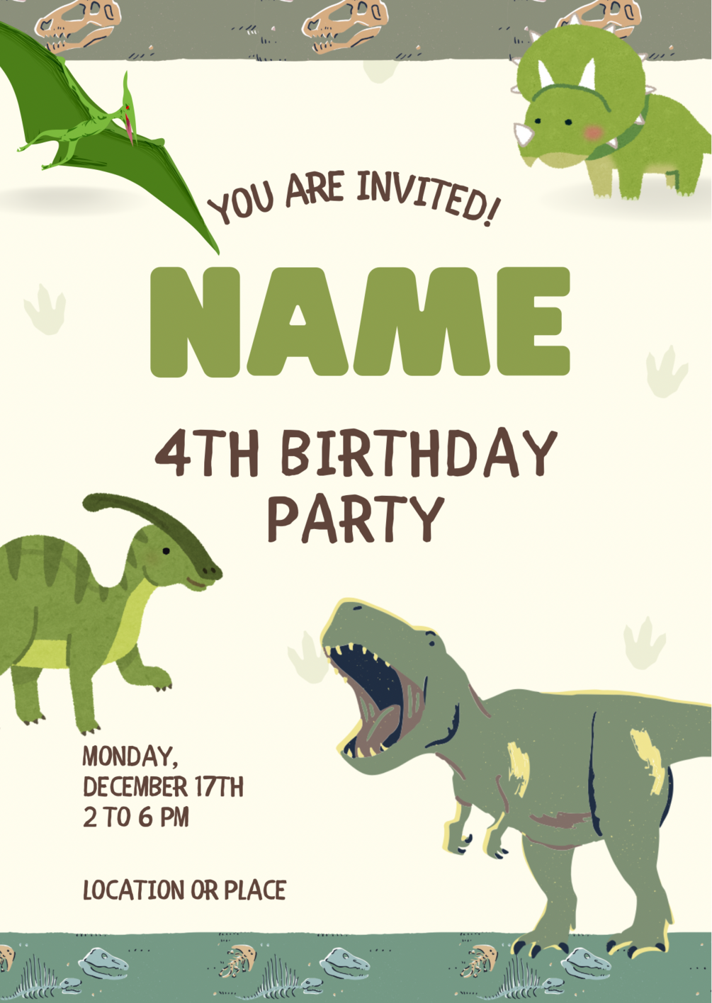 Dino Birthday Invites – Custom Made Just for You!