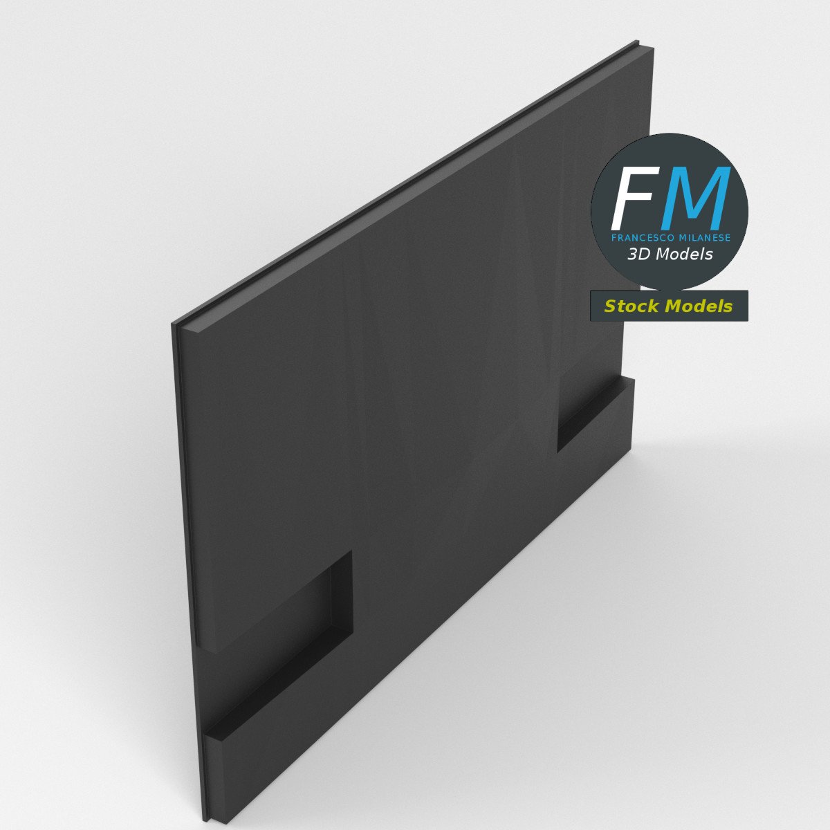 3D MODEL - Wall mounted flat TV base mesh
