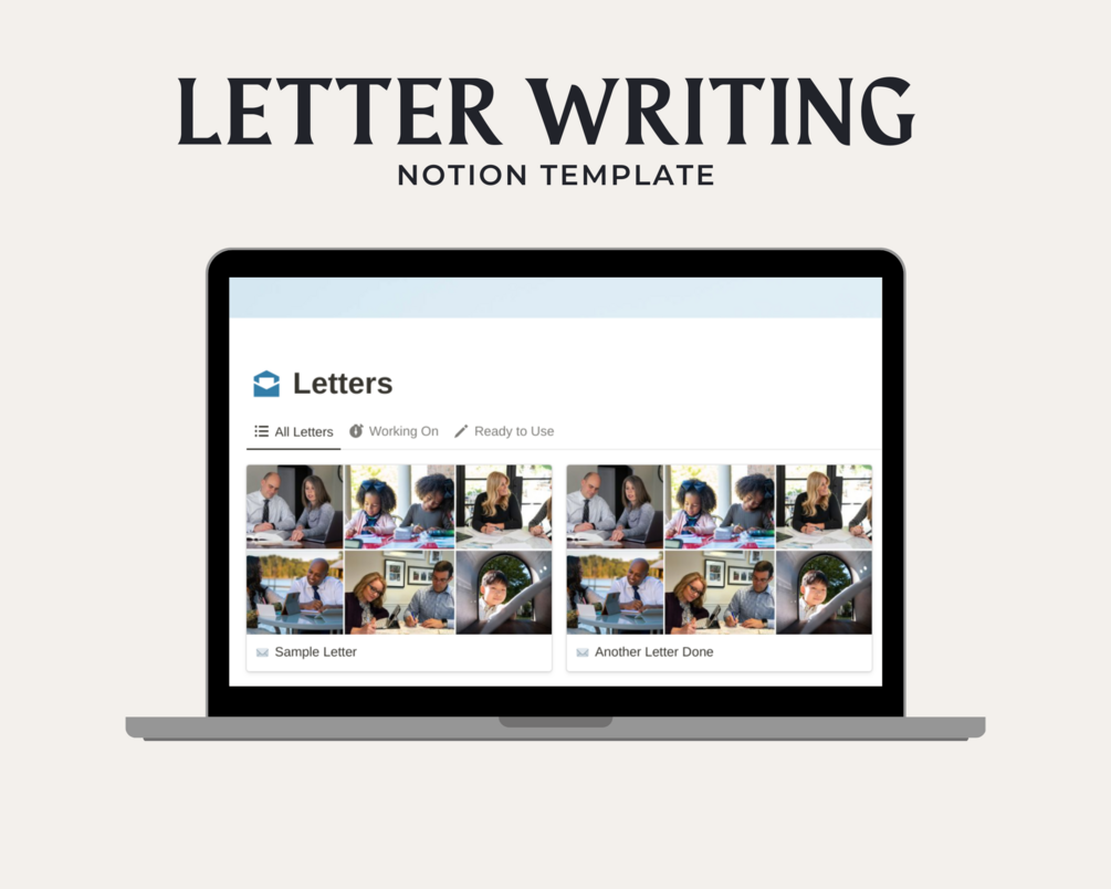 JW | Letter Writing Organizer | Notion Template
