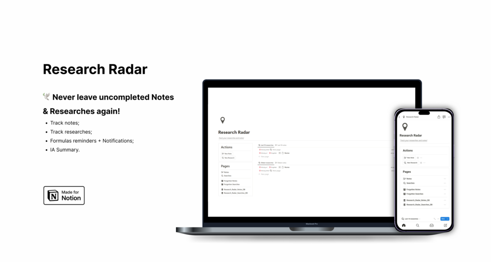 Research Radar - Notion Template