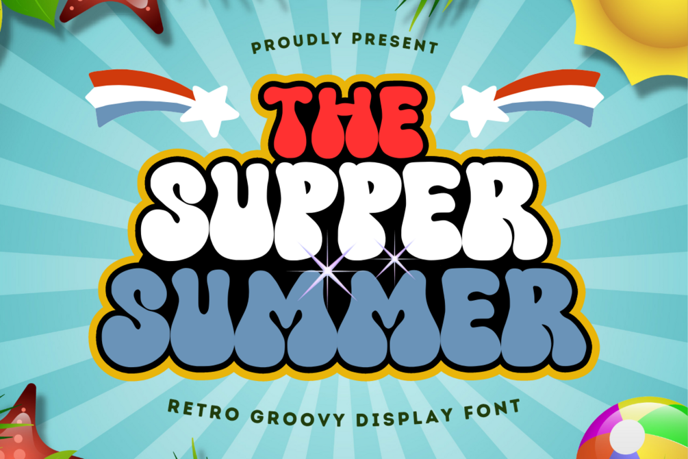 The Supper Summer - Retro Groovy Display Font