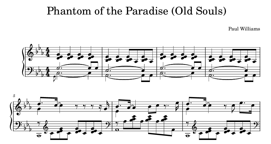 Paul Williams / Jessica Harper - Old Souls (Phantom of the Paradise OST ...