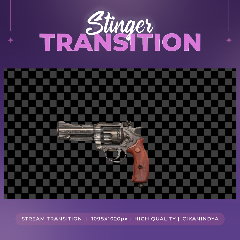 Animated Stinger Transition Revolver Blast | Western Gunshot Overlay ...
