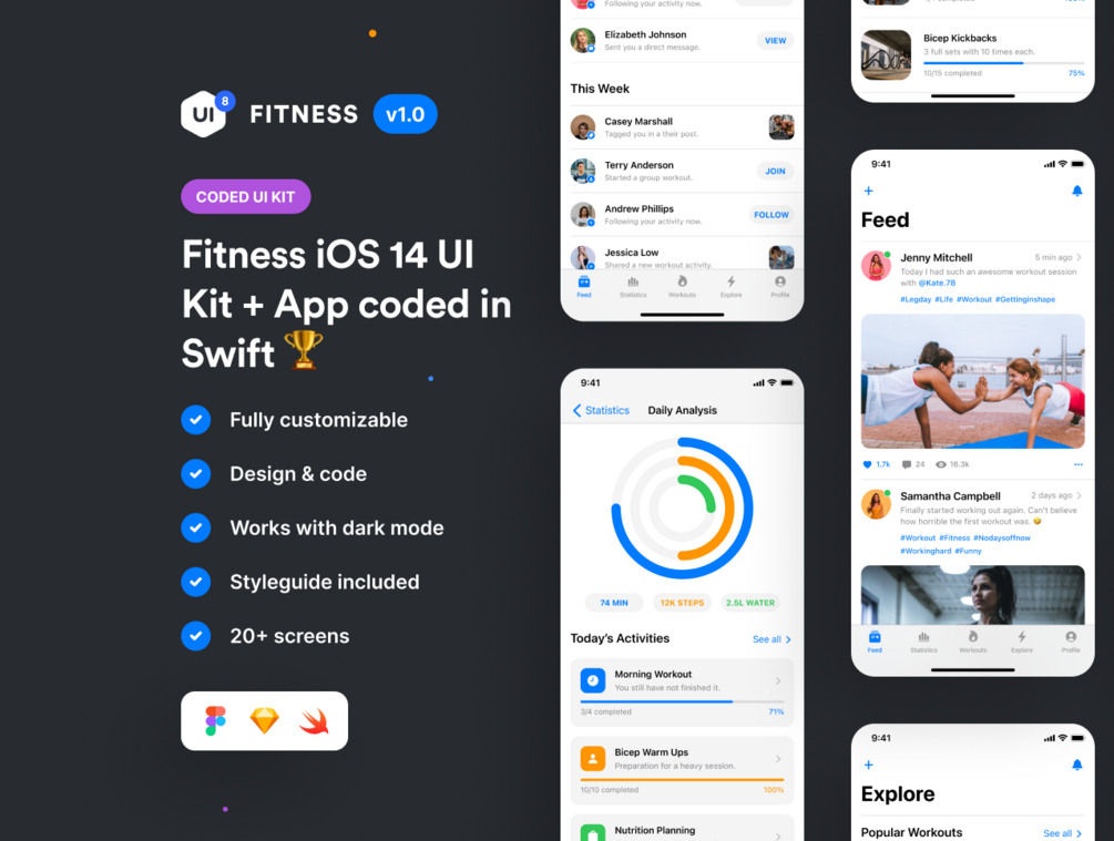 Swift Fitness: iOS 14 App Kit