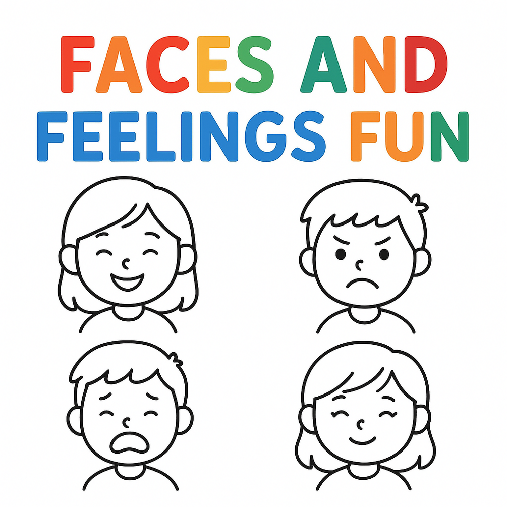'Faces and feelings' fun coloring book