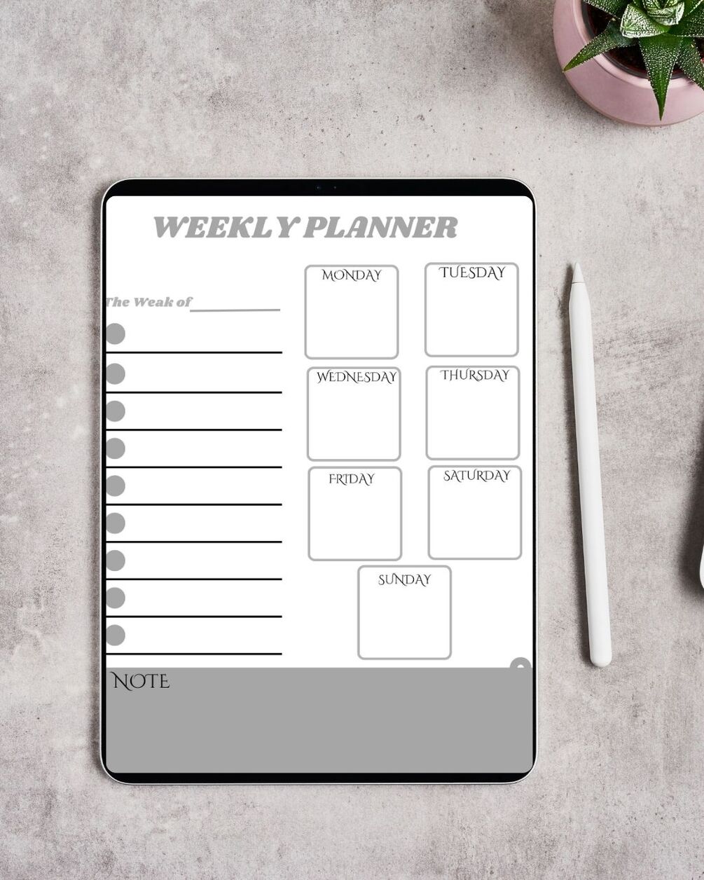 Weekly Plan Homeschool Kids Printable Editable Schedule To Do List ...
