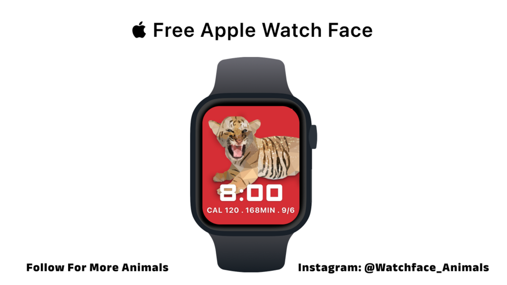 Free Tiger Apple Watch Wallpaper Background