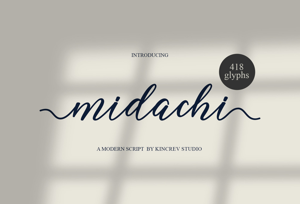 midachi - A Modern Script Font
