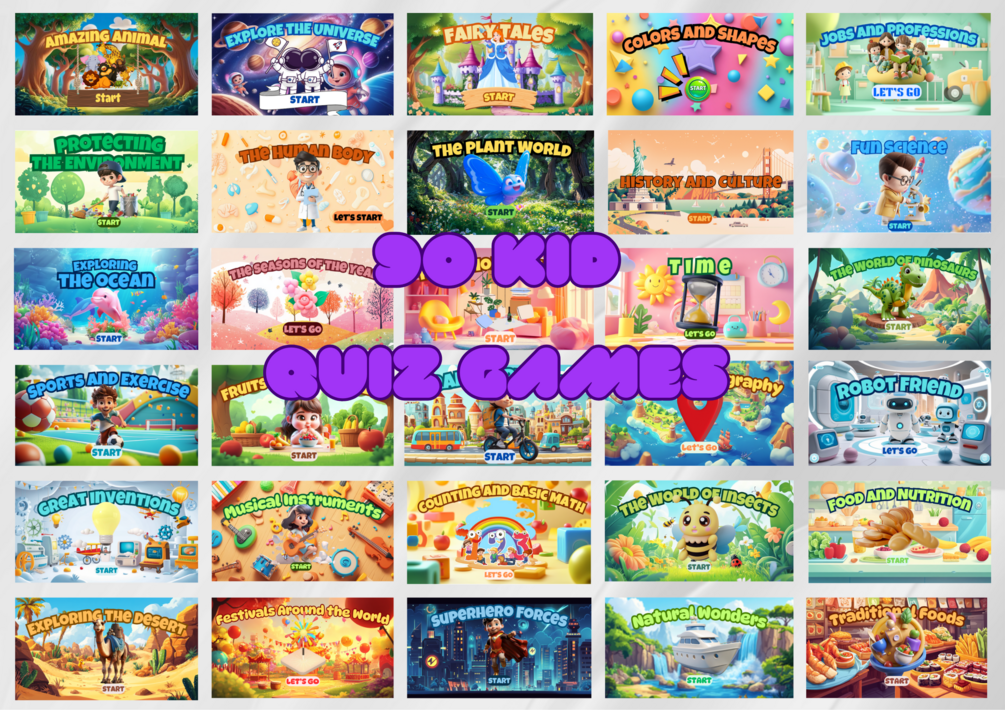 90 Kids Quiz Games | Curious Mind Games