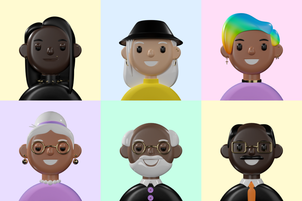 3D library of toy face avatars