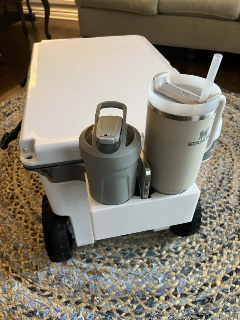 Cup Holder for RTIC 52 QT Ultra Light Cooler (w/ and w/o wheels)