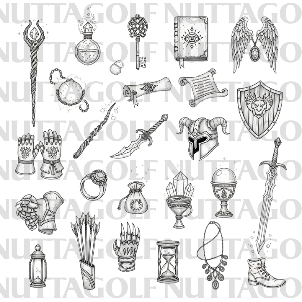 250 Magic Weapons Pack | Fantasy Game Assets | High-res PNGs with ...