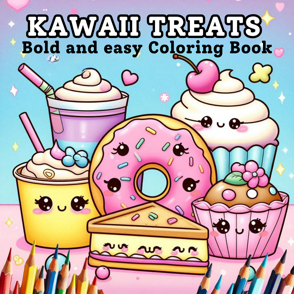 Kawaii Treats: A Fun Food Coloring Book