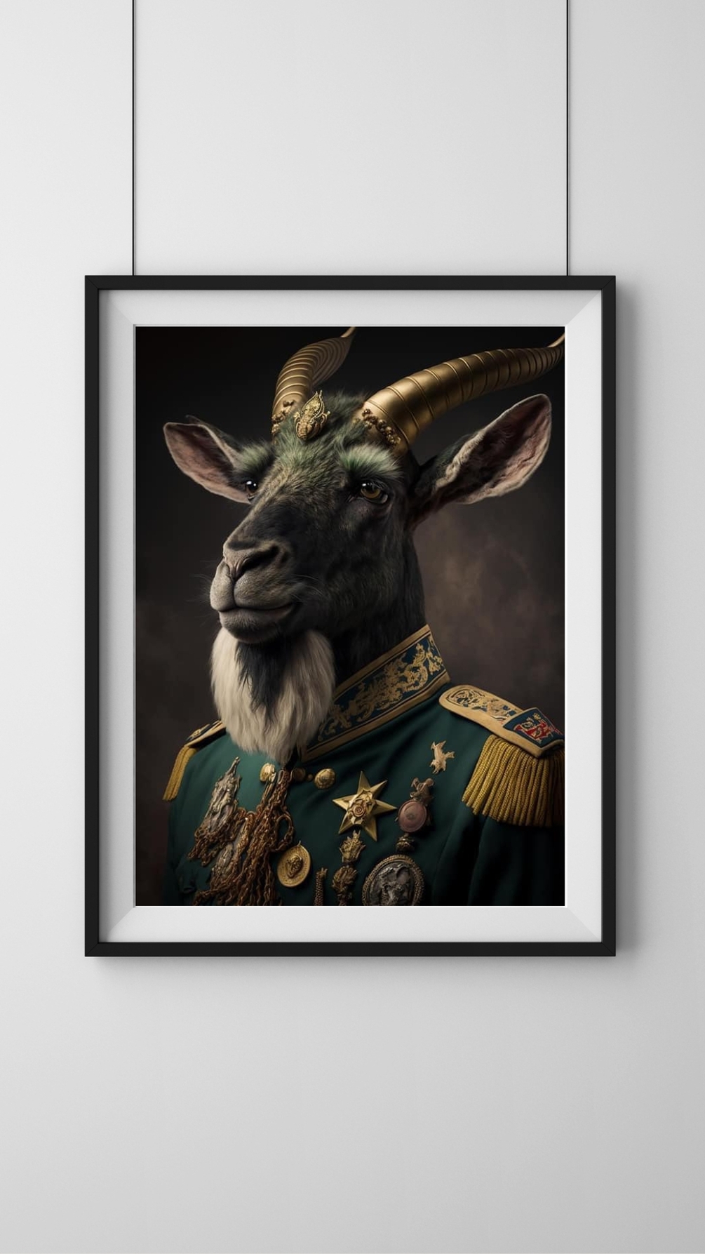 Chief goat. Animals Print, Goat Poster, Portrait, goat, Wall animal ...