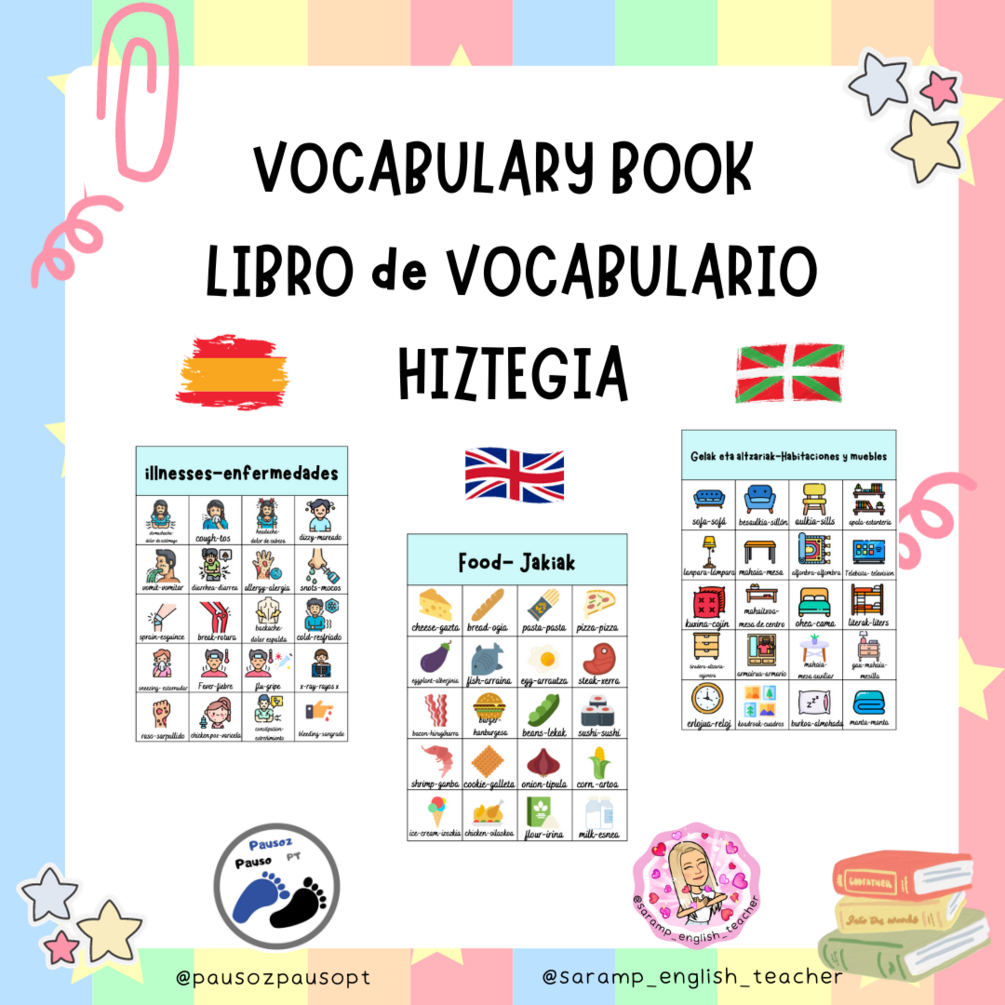 Vocabulary book- Inglés-Castellano