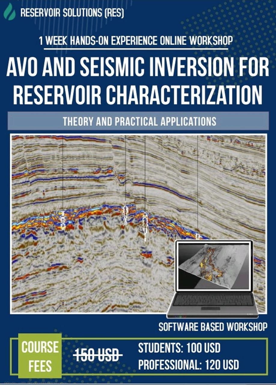 WORKSHOP: AVO & SEISMIC INVERSION FOR RESERVOIR CHARACTERIZATION