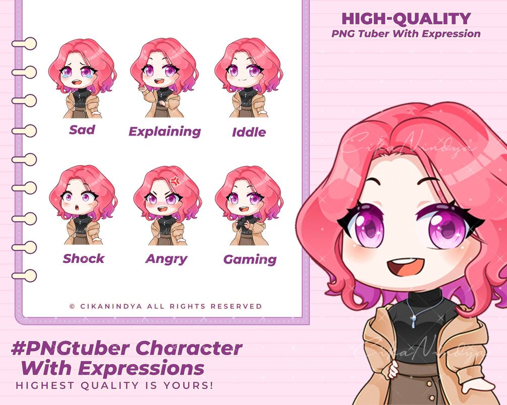 PNG Tuber, Png Tuber Twitch, Gif Pngtuber, Pngtuber Model - Sleek and ...