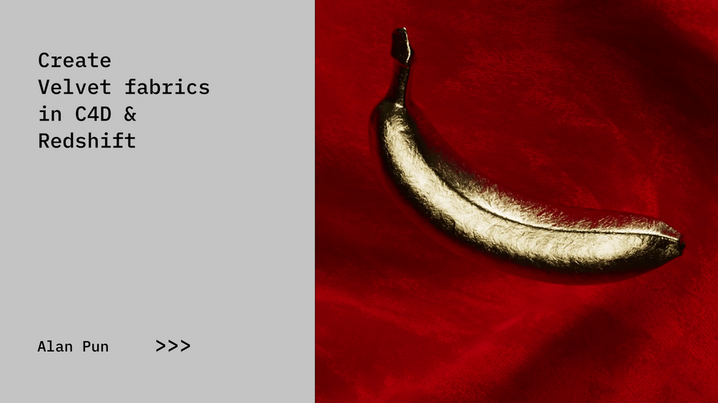 Velvet fabric with C4D & Redshift tutorial project files