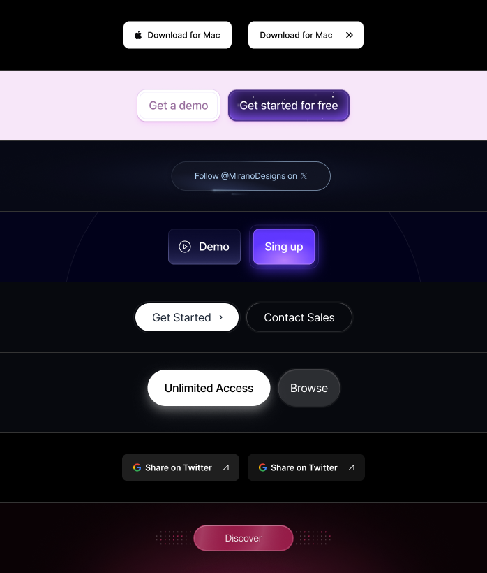 Figma Buttons 2.0 by Mirano Designs