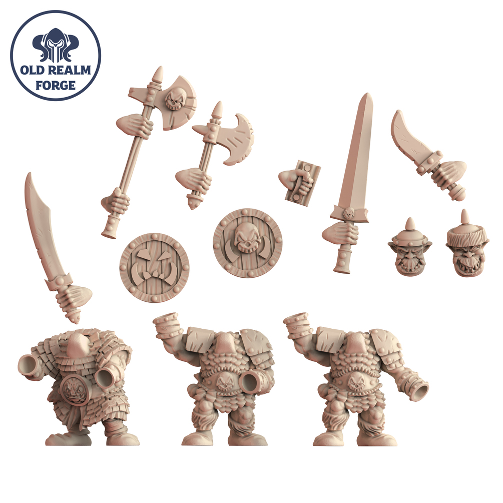 Free Miniatures - Old School Modular Orcs Warriors Set 1
