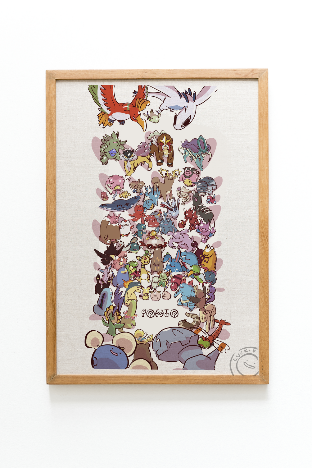 pokemon johto wallpaper A3