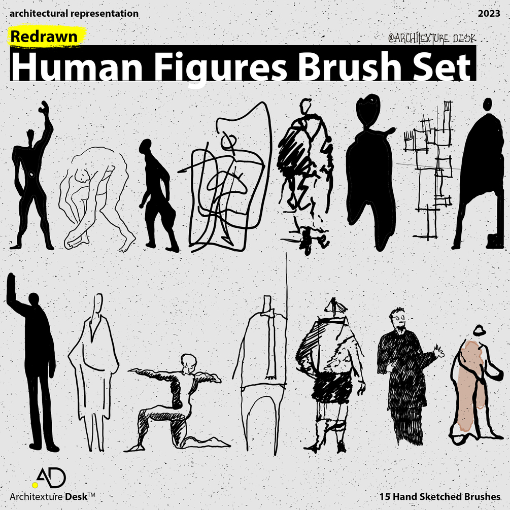 Redrawn Famous Human Figures Brush Set