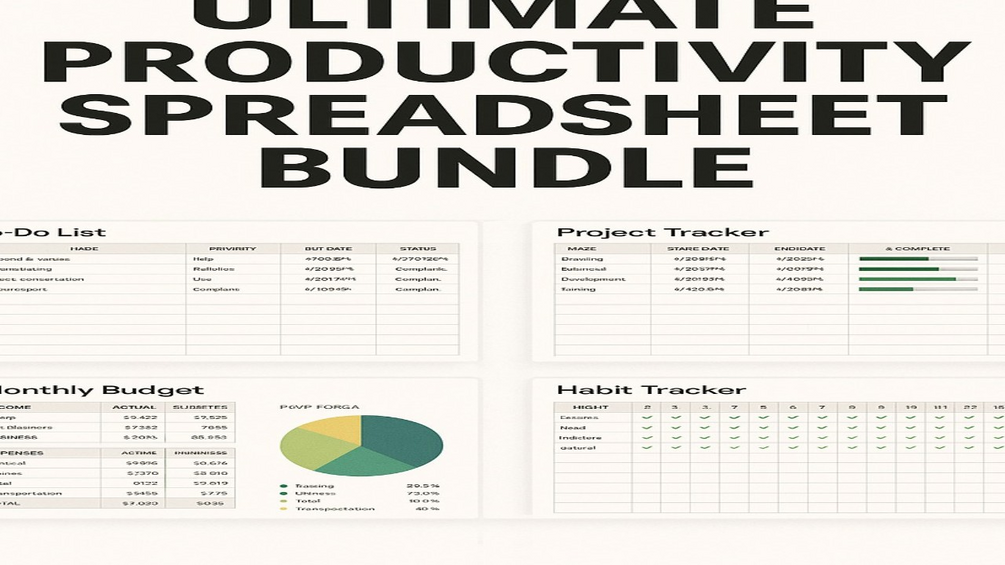 Ultimate Productivity Spreadsheet Bundle