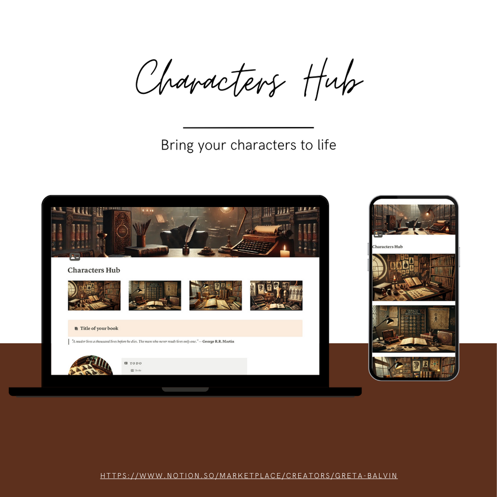Notion Character Sheets Hub template