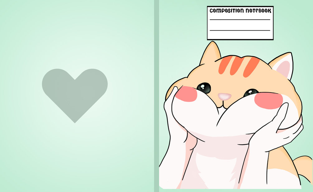 Cute cat kawaii cover for Kdp 7.5x9.25