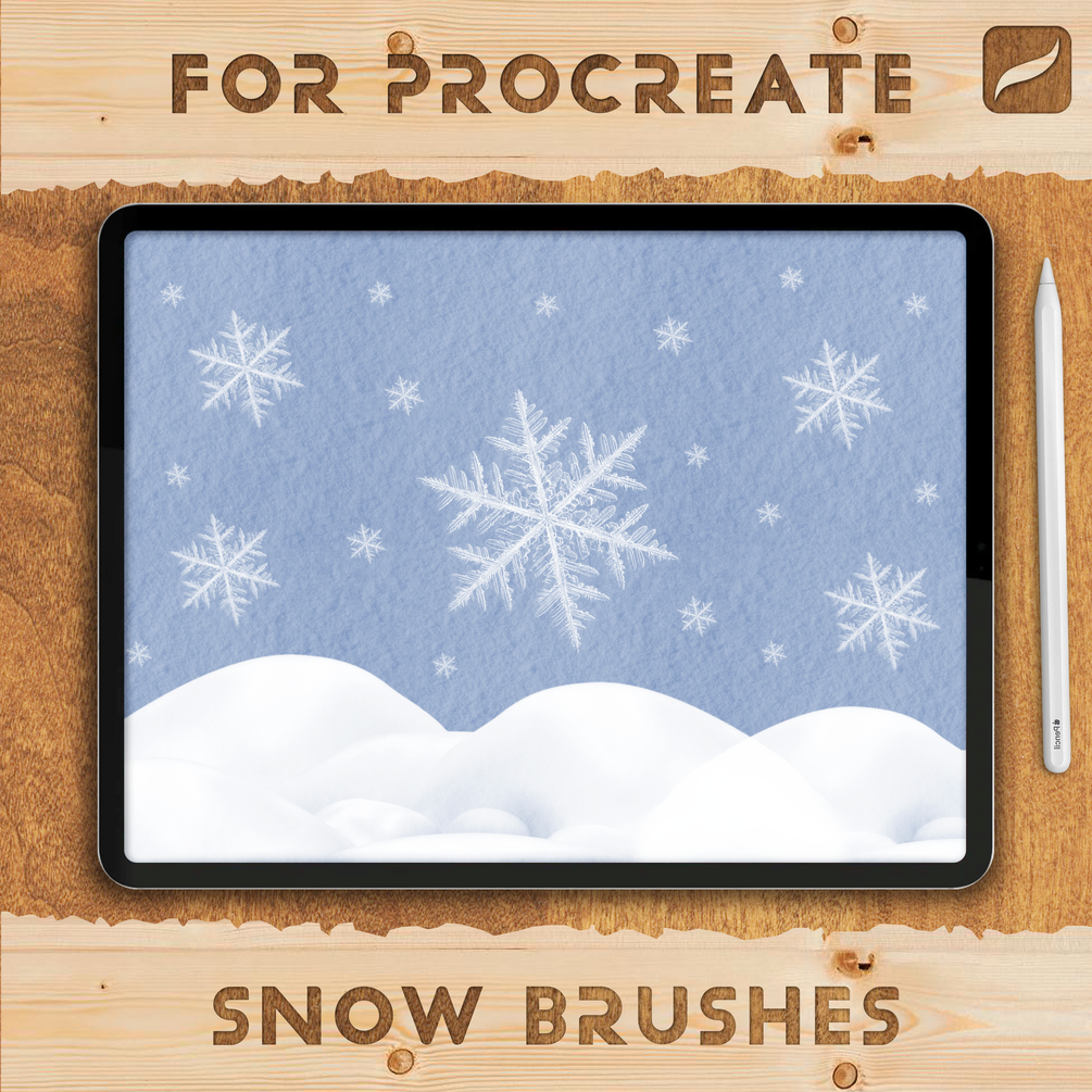 Free Snow Brushes for Procreate