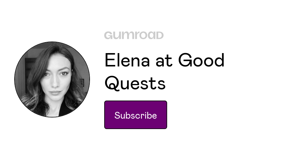 Elena at Good Quests