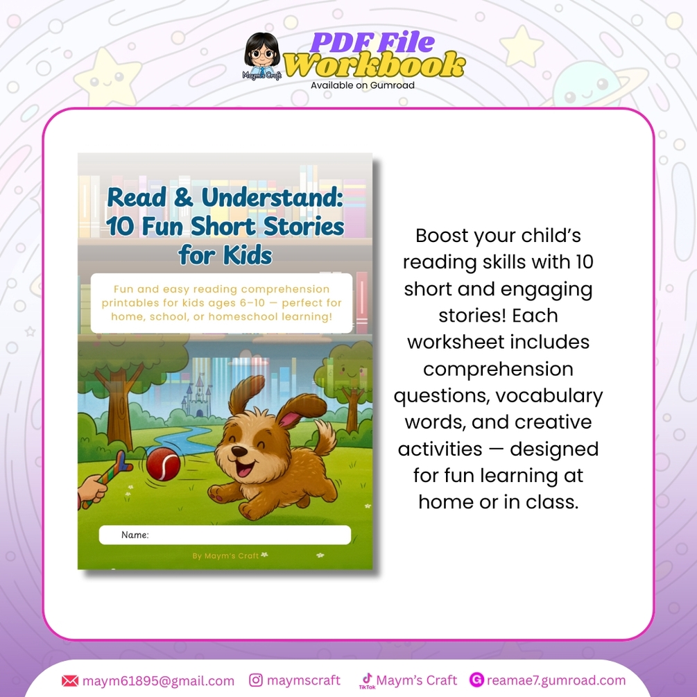 Read & Understand: 10 Fun Short Stories for Kids (Printable Reading ...