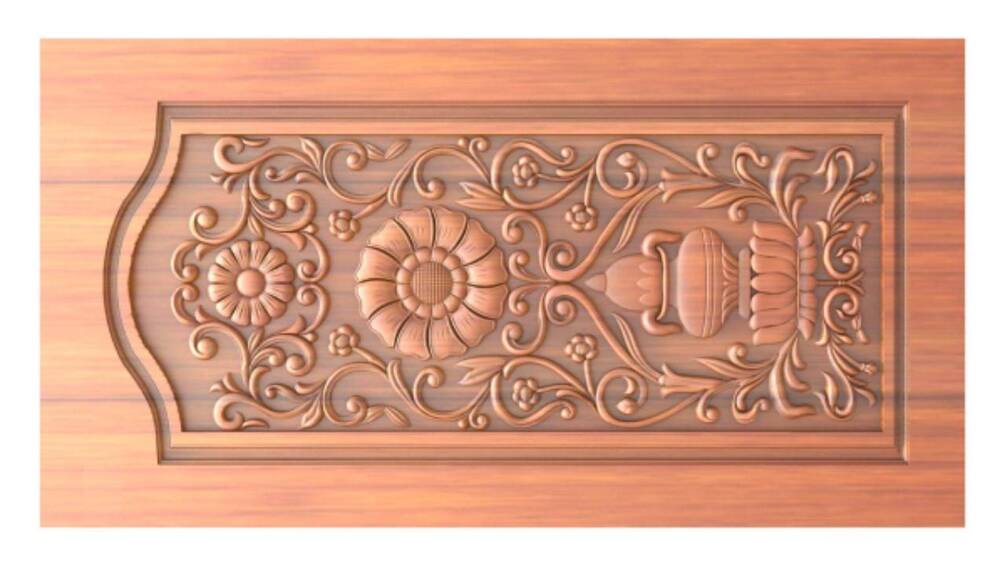 Floral CNC ArtCam Design with Layered Lotus Motif