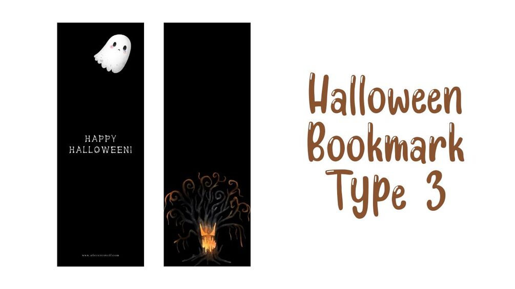 Halloween Bookmark for Kids and Halloween lovers - Happy Halloween!