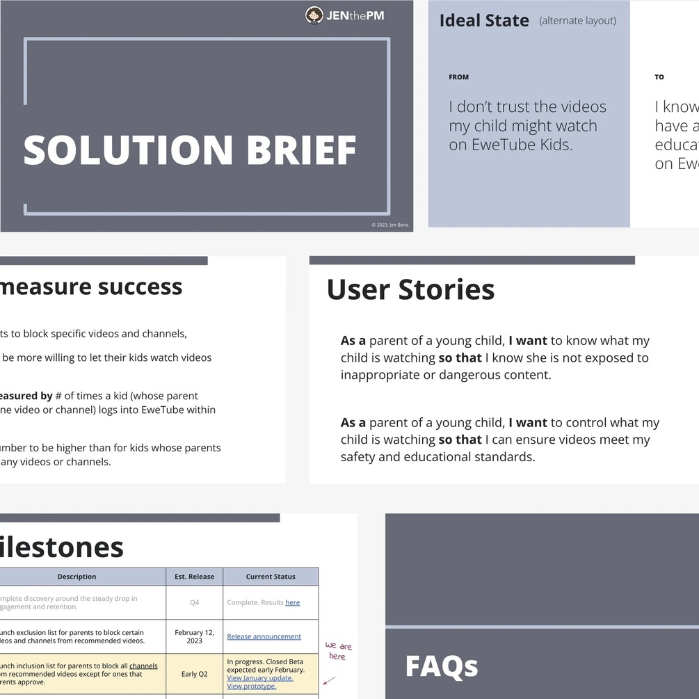 Google Slides Feature Brief / Solution Requirements for Product Managers