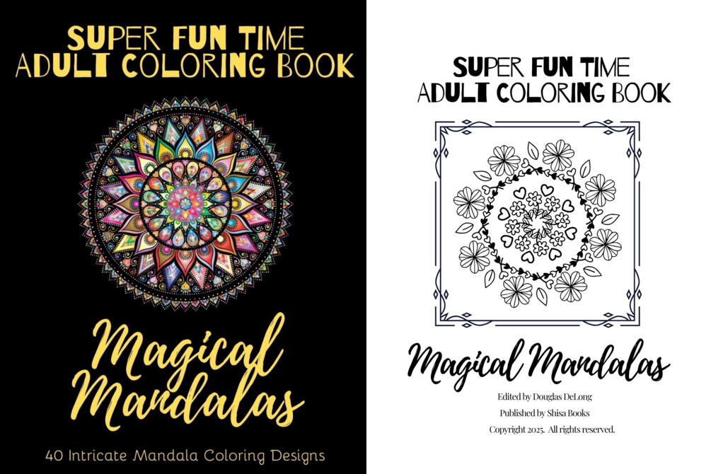 MAGICAL MANDALAS - Adult Coloring Book - 40 Images - Instant Download