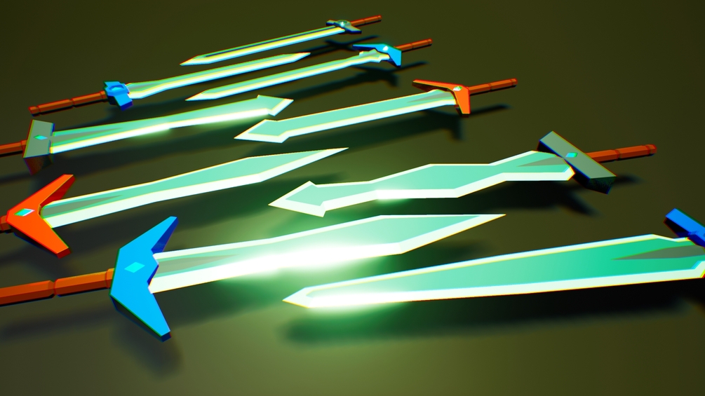 Low Poly Modular Sword Bundle
