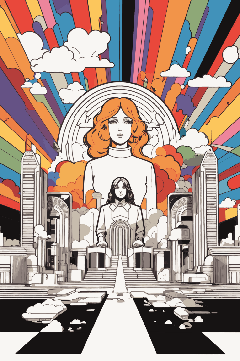 50 1970s Poster Inspired Coloring Pages [Groovy Vibes]