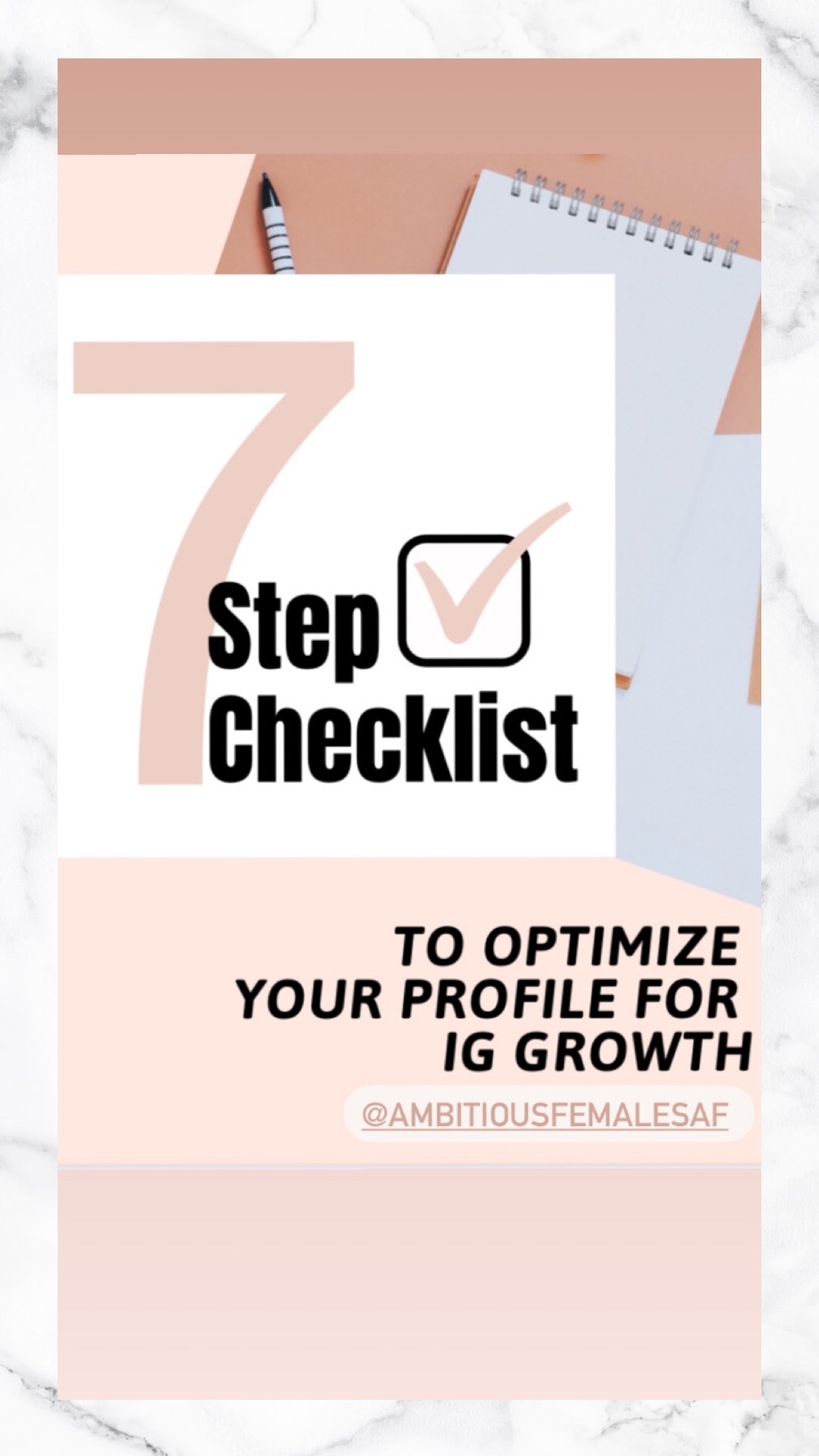 7 step checklist to optimize your profile for IG growth