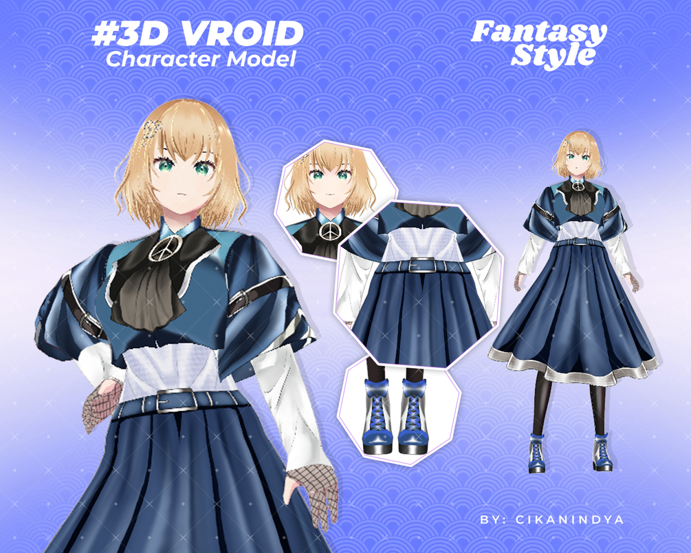 3D Vroid Character, 3d Model, Vtuber Model Free, 3D, Vtuber Model ...