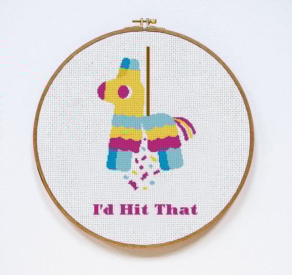 Pinata I'd Hit That Cross Stitch Pattern PDF Download